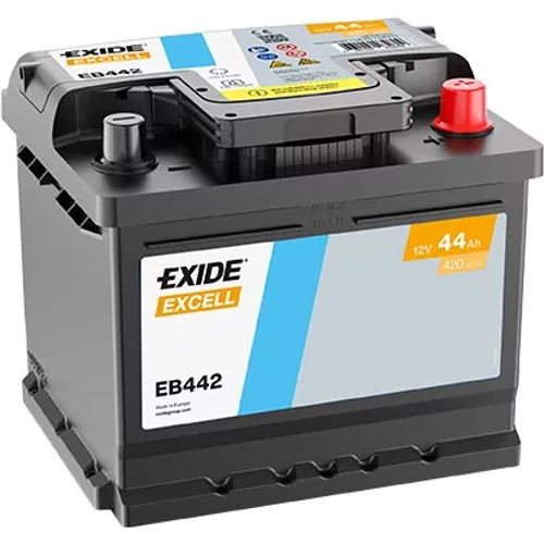 Exide Excell 44Ah 420A Jobb+ Akkumulátor (EB442) - EXIDE - Autó, motor ...